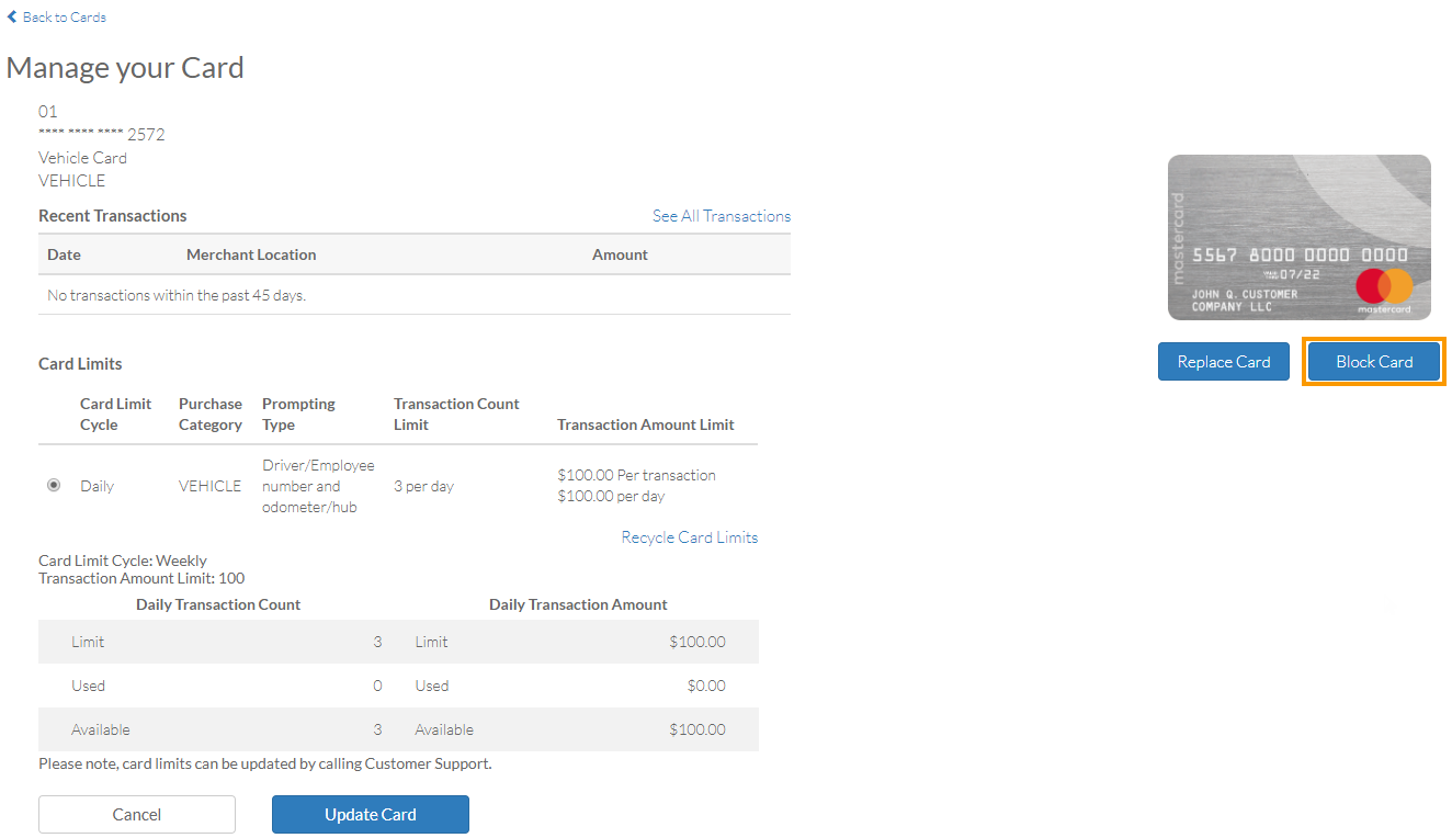 Block and Replace a Card – iConnectData Help Center