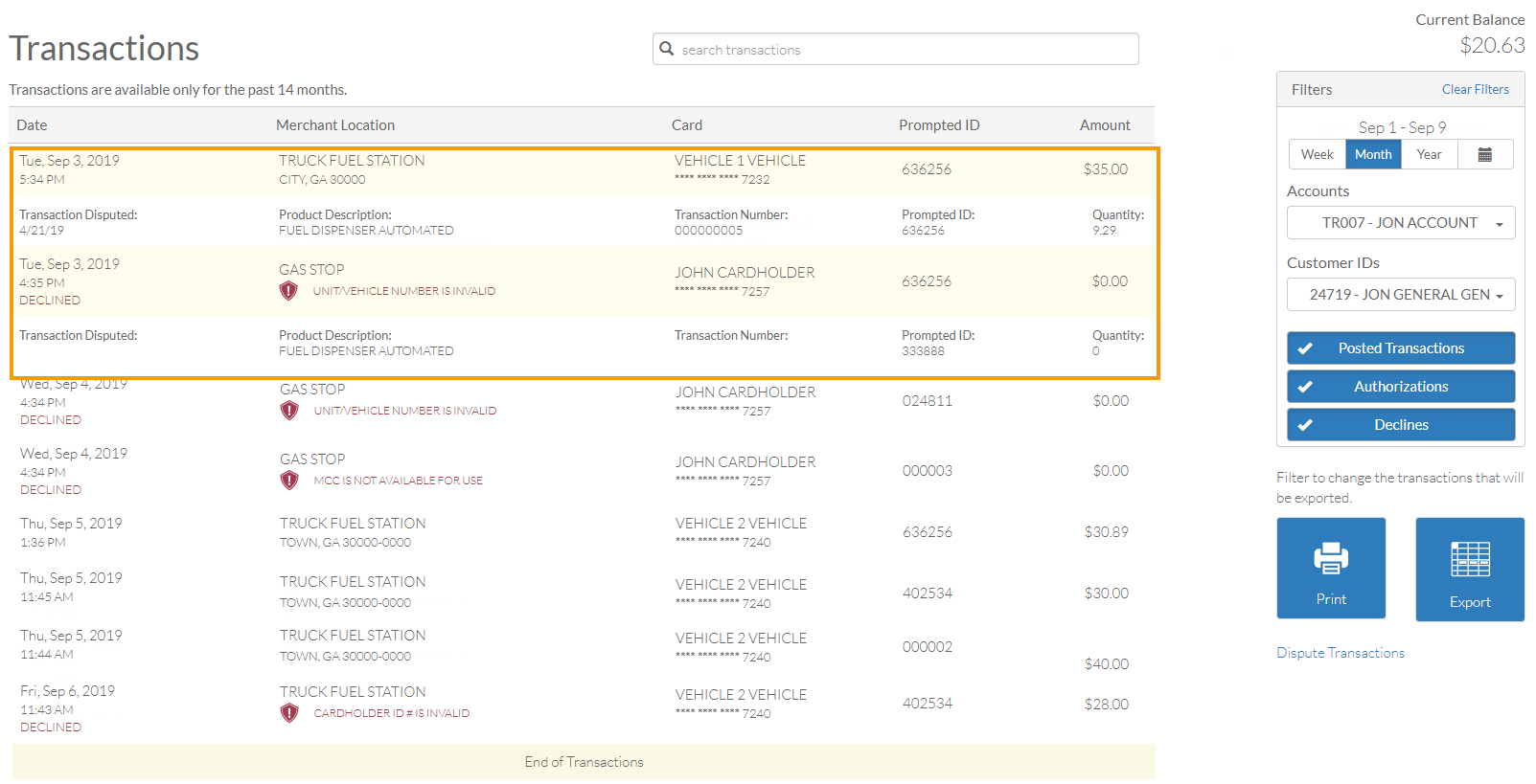 View your Transaction History – iConnectData Help Center