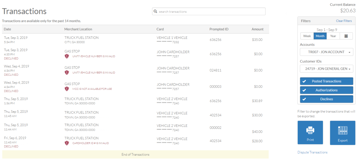 View your Transaction History – iConnectData Help Center