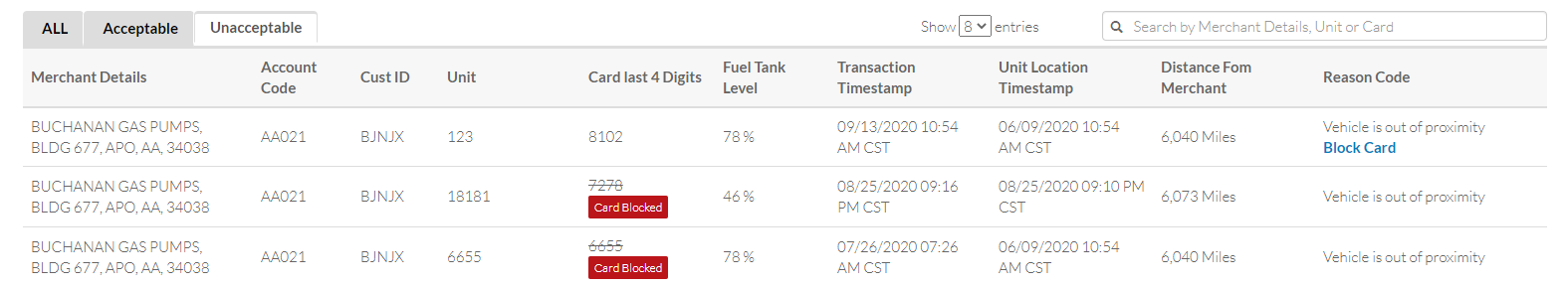 View Telematics Proximity Alerts – iConnectData Help Center